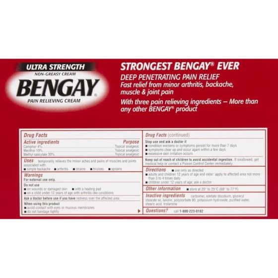 Bengay Ultra Strength Pain Relief Cream 4oz 1Ct