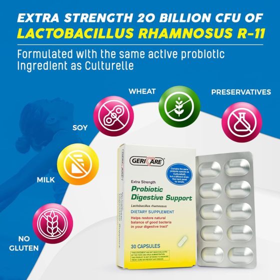 GeriCare Probiotic Extra Strength Digestive Support 30Ct