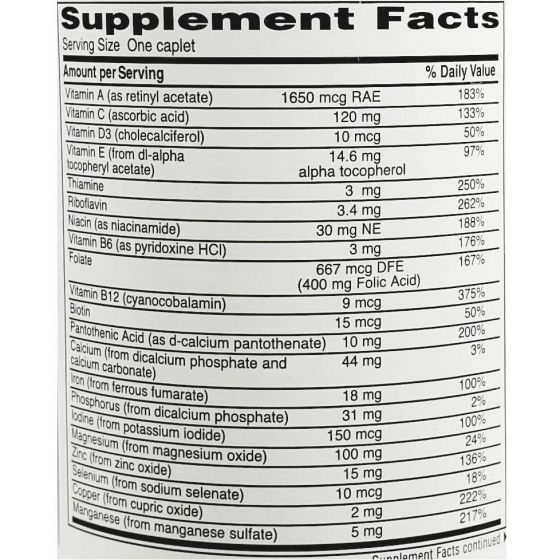 Thera-M High Potency Multivitamin and Multimineral Supplement 130Ct