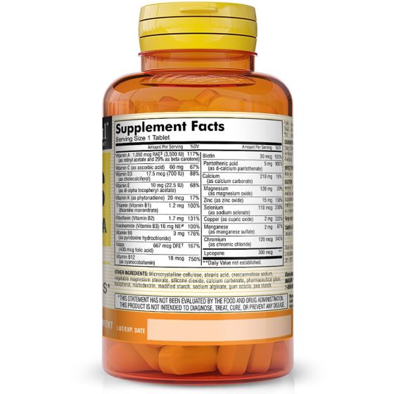 Mason Natural Men's Daily Multivitamin Tablets 100Ct