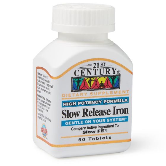 21st Century Extended Release Iron Tablet 45mg 60Ct