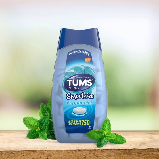 Tums Smoothies Peppermint, 140Ct
