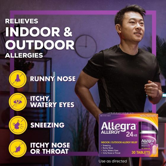 Allegra Allergy 24Hr Non-Drowsy Tablet 180mg 30Ct