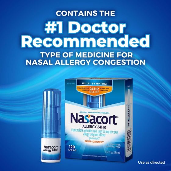 Nasacort 24-Hr Allergy Relief Nasal Spray 55mcg 1Ct