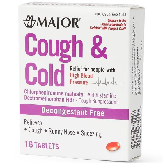 Major Cough & Cold Tab High Blood Pressure Formula 16Ct