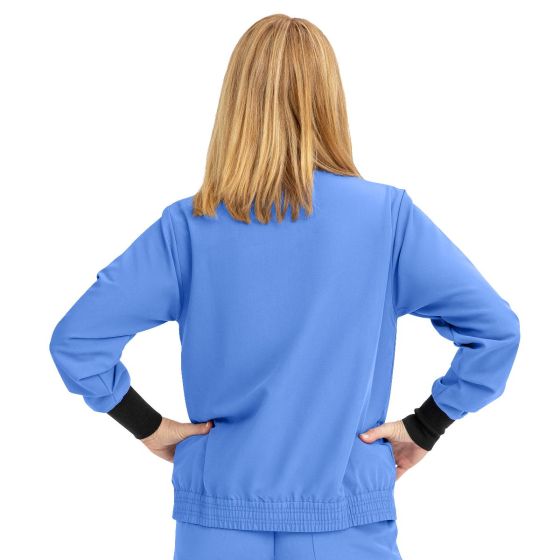 Unisex Self-Piping Track Jacket with Pocket, Size XXS - 3XL