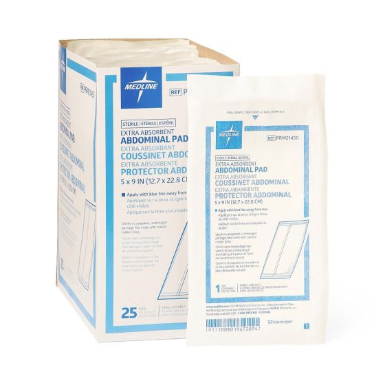 Medline Essentials Sterile Abdominal Pad 5x9 400Ct