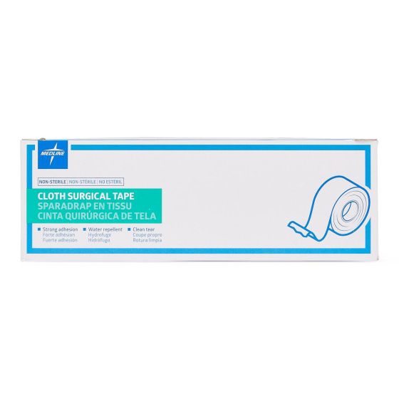 Medline Silk-Like Cloth Surgical Tape 1in x 10yd 12Ct