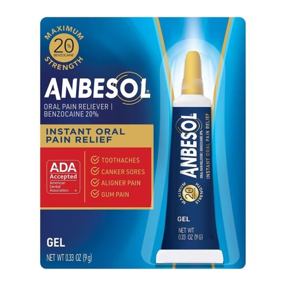 Anbesol Max Strength Pain Relief Gel 0.33oz 1Ct