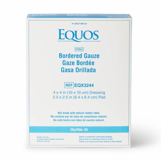 Equos Bordered Gauze 4in x 4in 25Ct