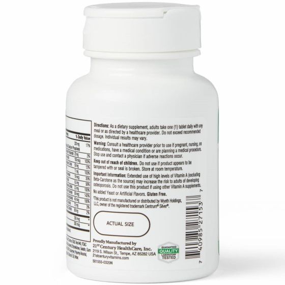 21st Century Sentry Senior Multivitamin Mineral Tablet 60Ct