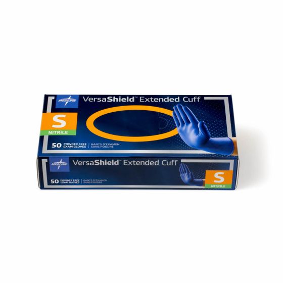 Medline VersaShield Extended Cuff Nitrile Glove S 500Ct