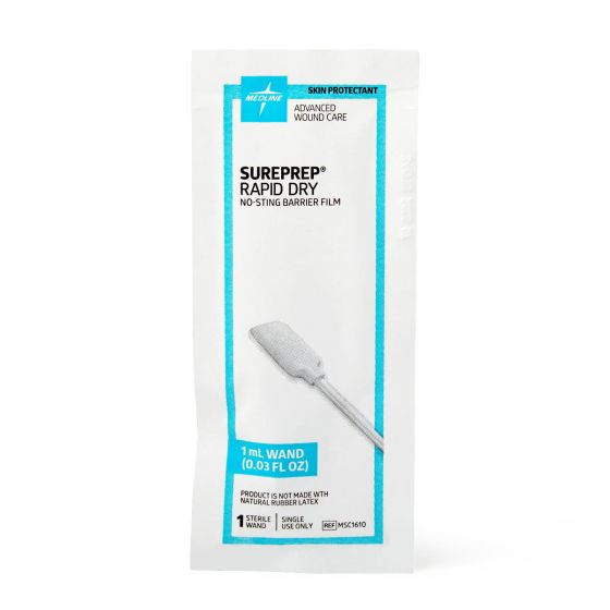 Medline SurePrep Rapid Dry Barrier Film 1mL Wand 1Ct