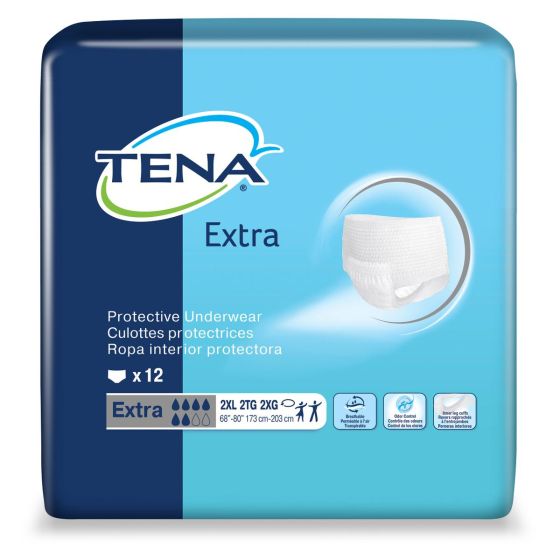 TENA Protective Underwear Extra Absorbency M 64Ct