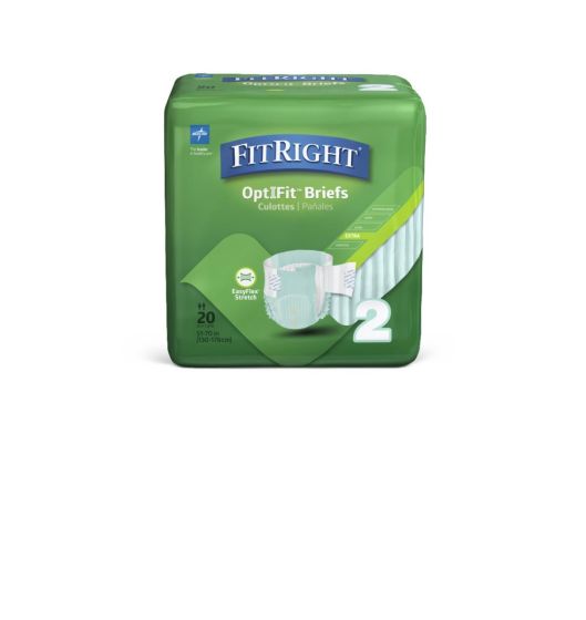 Medline FitRight OptiFit Stretch Extra Brief L/XL 80Ct