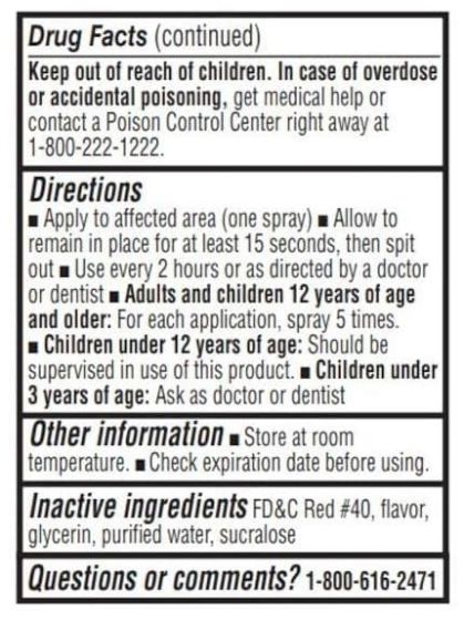 Major Sore Throat Spray Cherry 6oz 1Ct