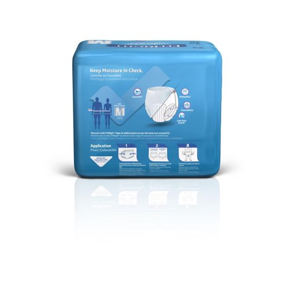 Medline FitRight Super Disposable Underwear M 80Ct