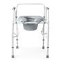 Medline Padded Drop Arm Bedside Commode 350lb Cap 1Ct