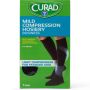 CURAD Knee Compression Dress Sock 8-15mmHg Black Lg 1Pr