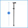 Medline Folding T-Handle Aluminum Cane 250lb Black 1Ct