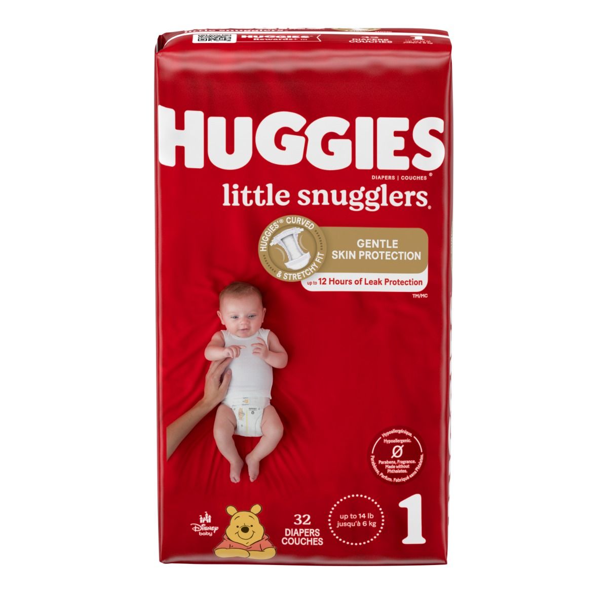 Huggies Little Snugglers Baby Diaper Size 1 8-14lb 128Ct