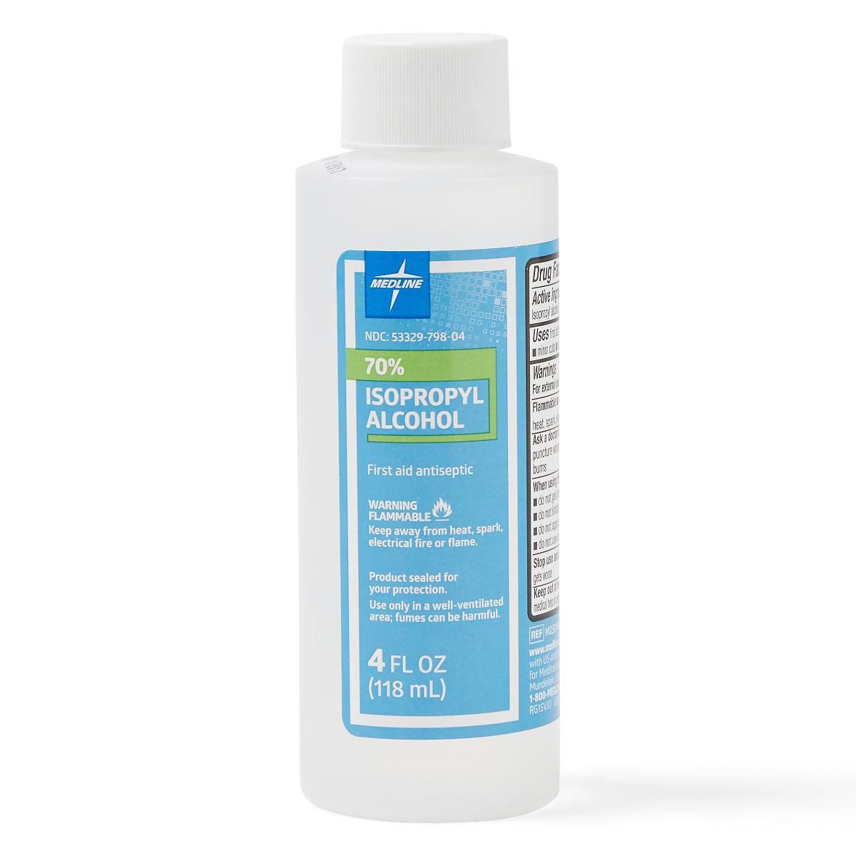 Medline 70% Isopropyl Rubbing Alcohol 4oz 60Ct