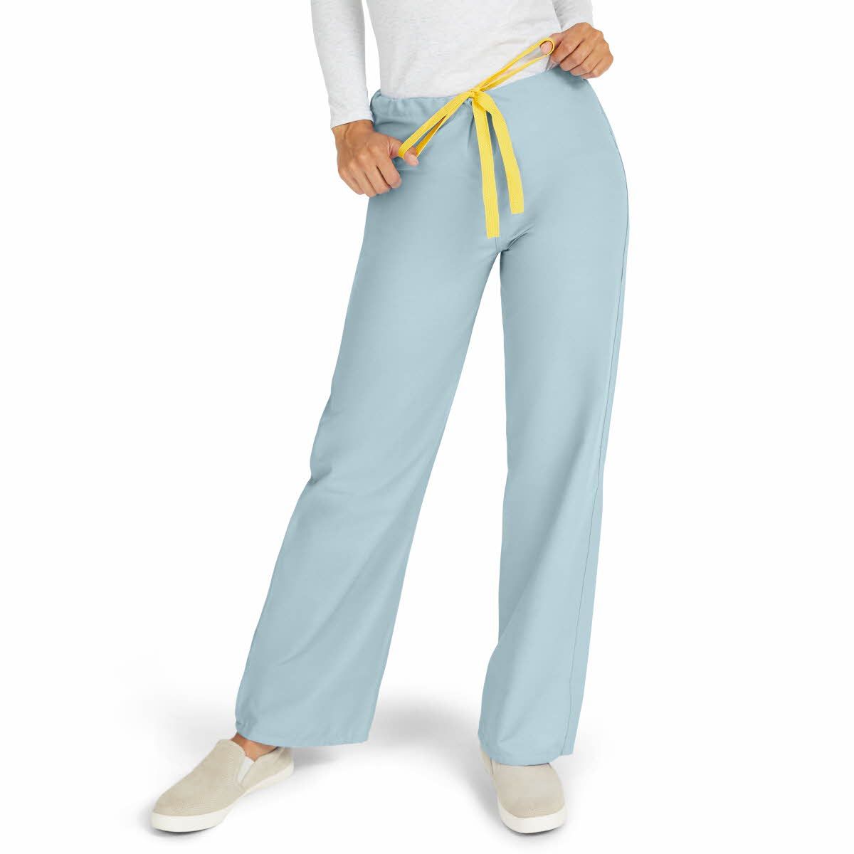 AngelStat Unisex Reversible Scrub Pants with Drawstring Waist, Misty ...