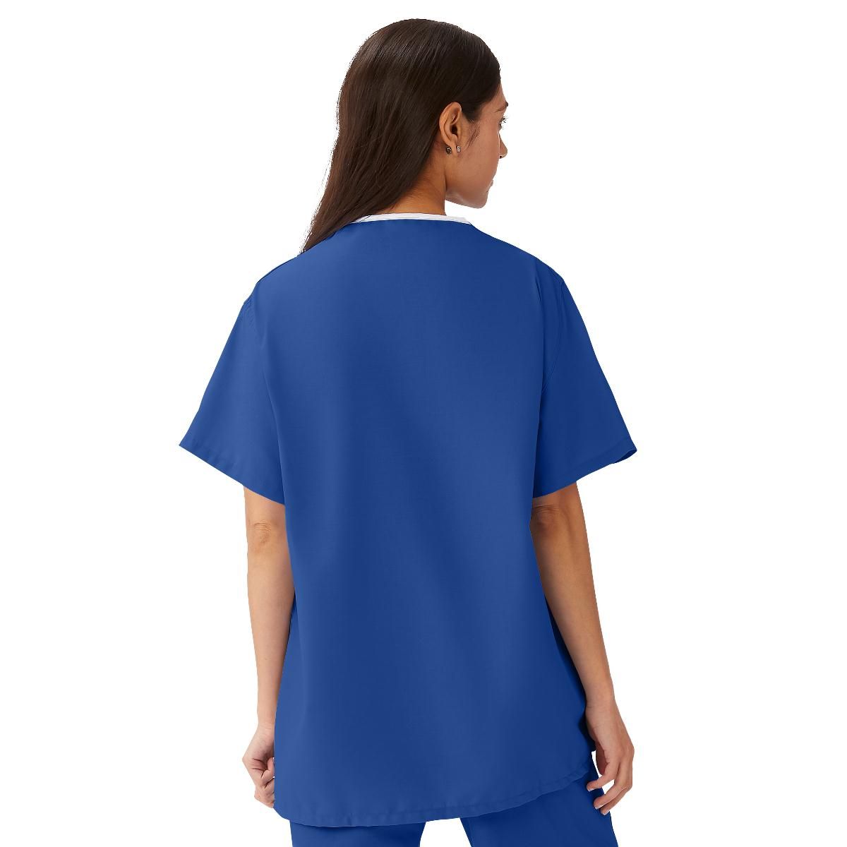 AngelStat Rev V-Neck Scrub Top 4Pkt Sapphire Angelica M 1Ct