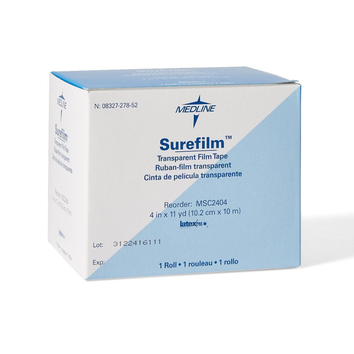 Medline Surefilm Transparent Film Tape 4in x 11yd 1Ct