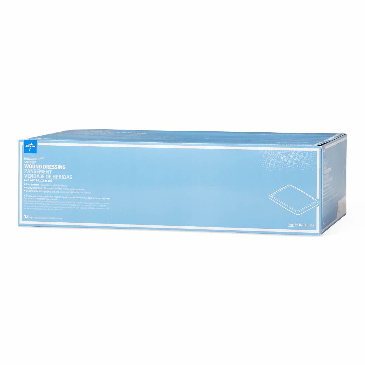 Medline Sorbex Sterile Wound Dressing 6x9 12Ct