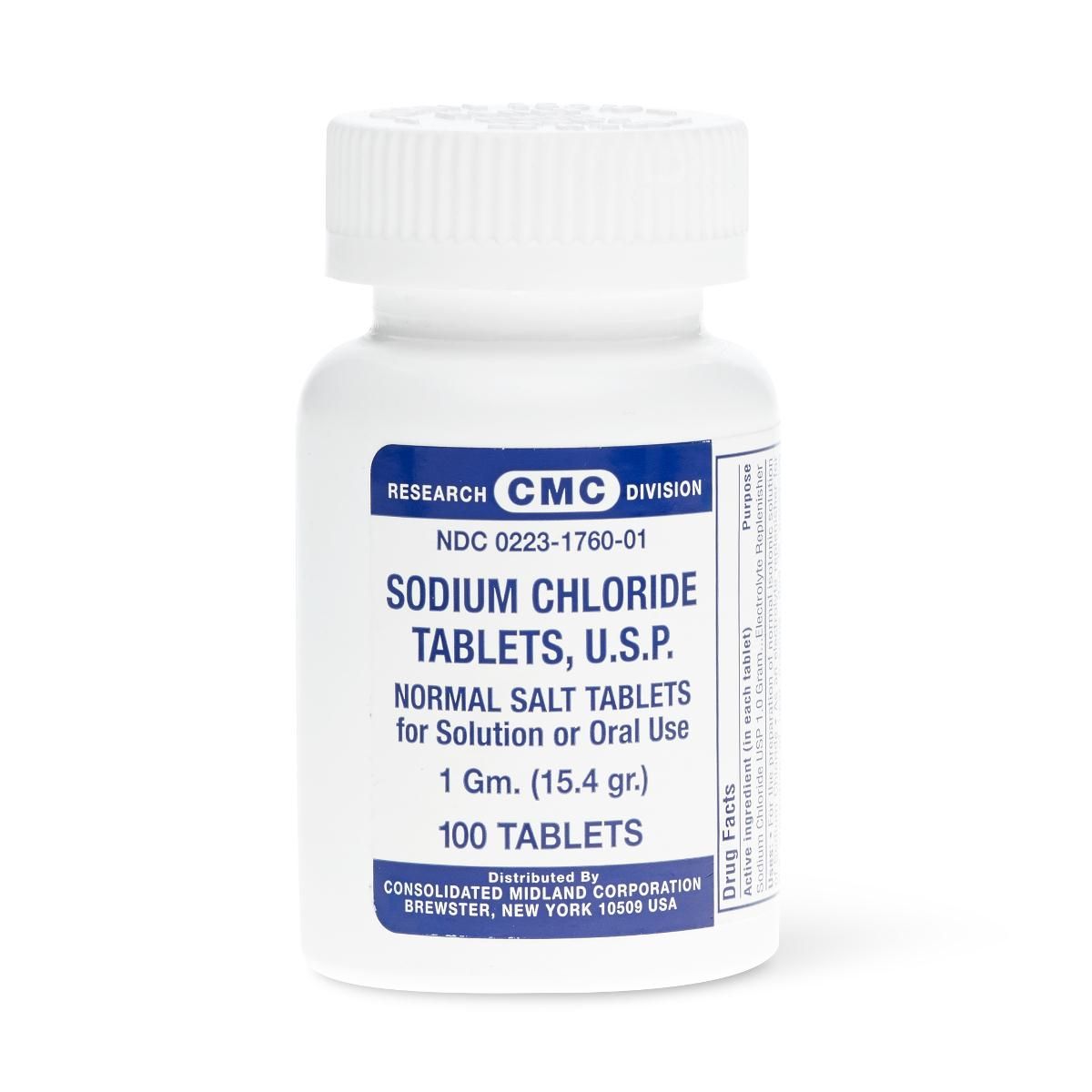 Sodium Chloride Salt Tablet 1g 100Ct