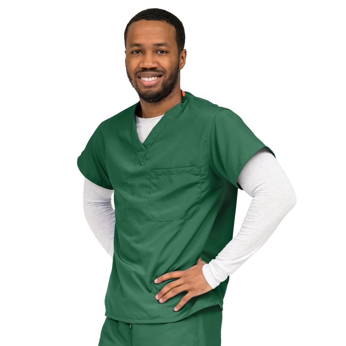 PerforMAX Unisex Reversible V-Neck 2-Pocket Scrub Top with Angelica ...