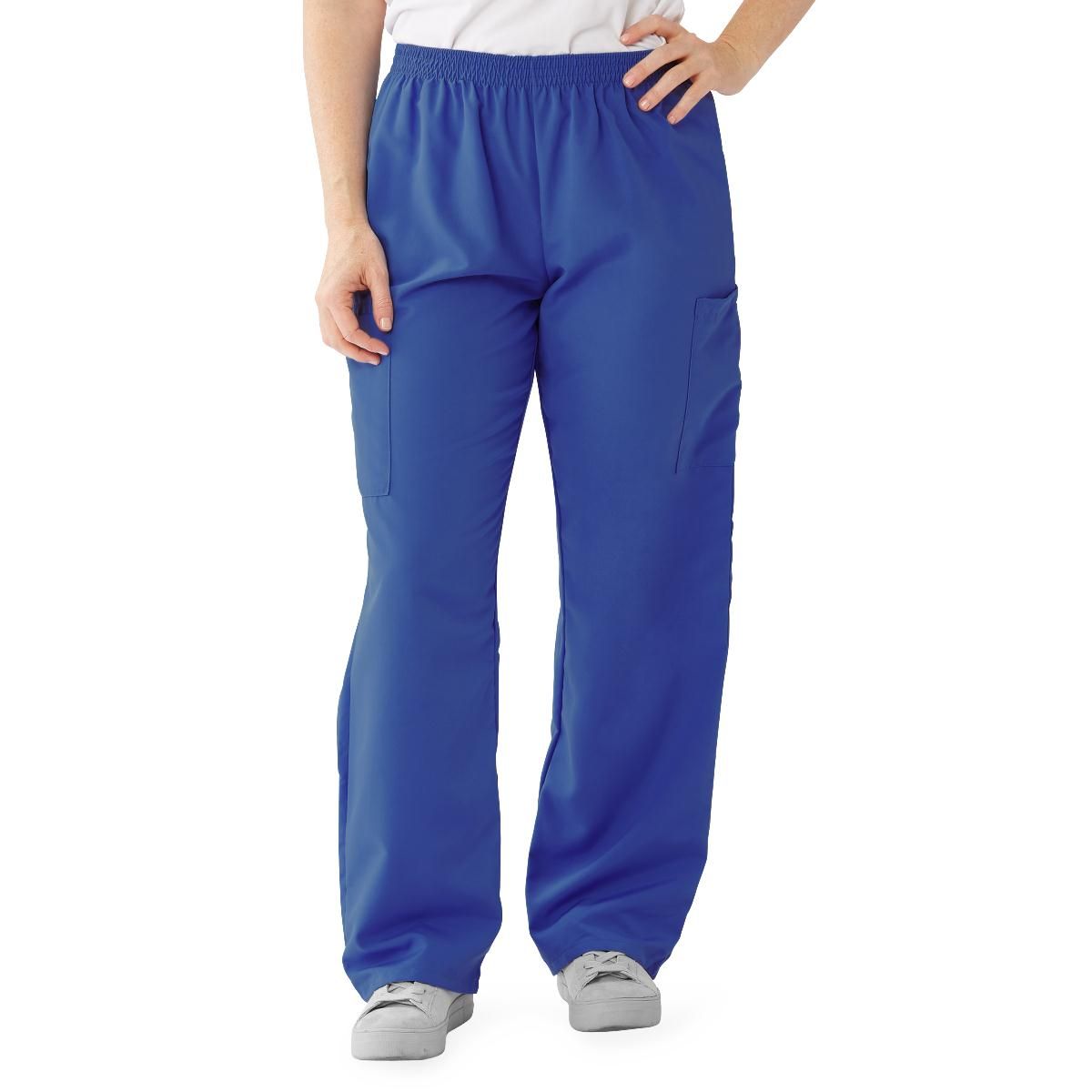 PerforMAX Unisex Elastic Waist Scrub Pants, Size S Regular Inseam ...