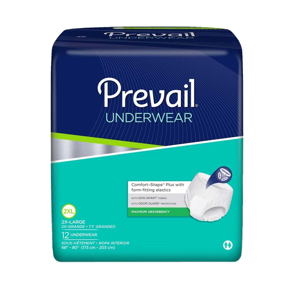 Prevail Max Absorbency Disposable Underwear 2XL 48Ct