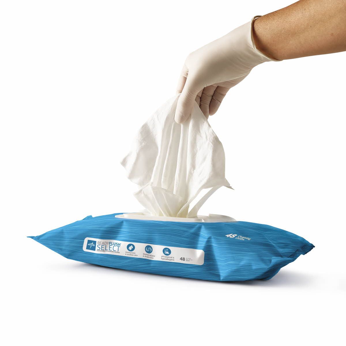 ReadyFlush SELECT Biodegradable Flushable Wipes 48Ct