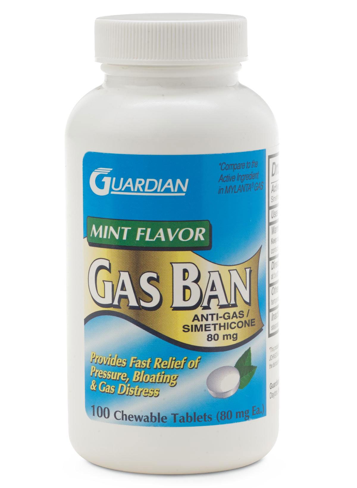 Anti-Gas Simethicone Chewable Tablet 80mg 100Ct