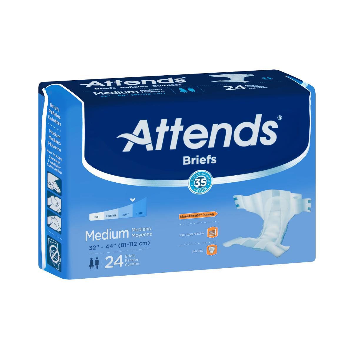 Attends DermaDry Disposable Briefs Max/Severe - Shop All