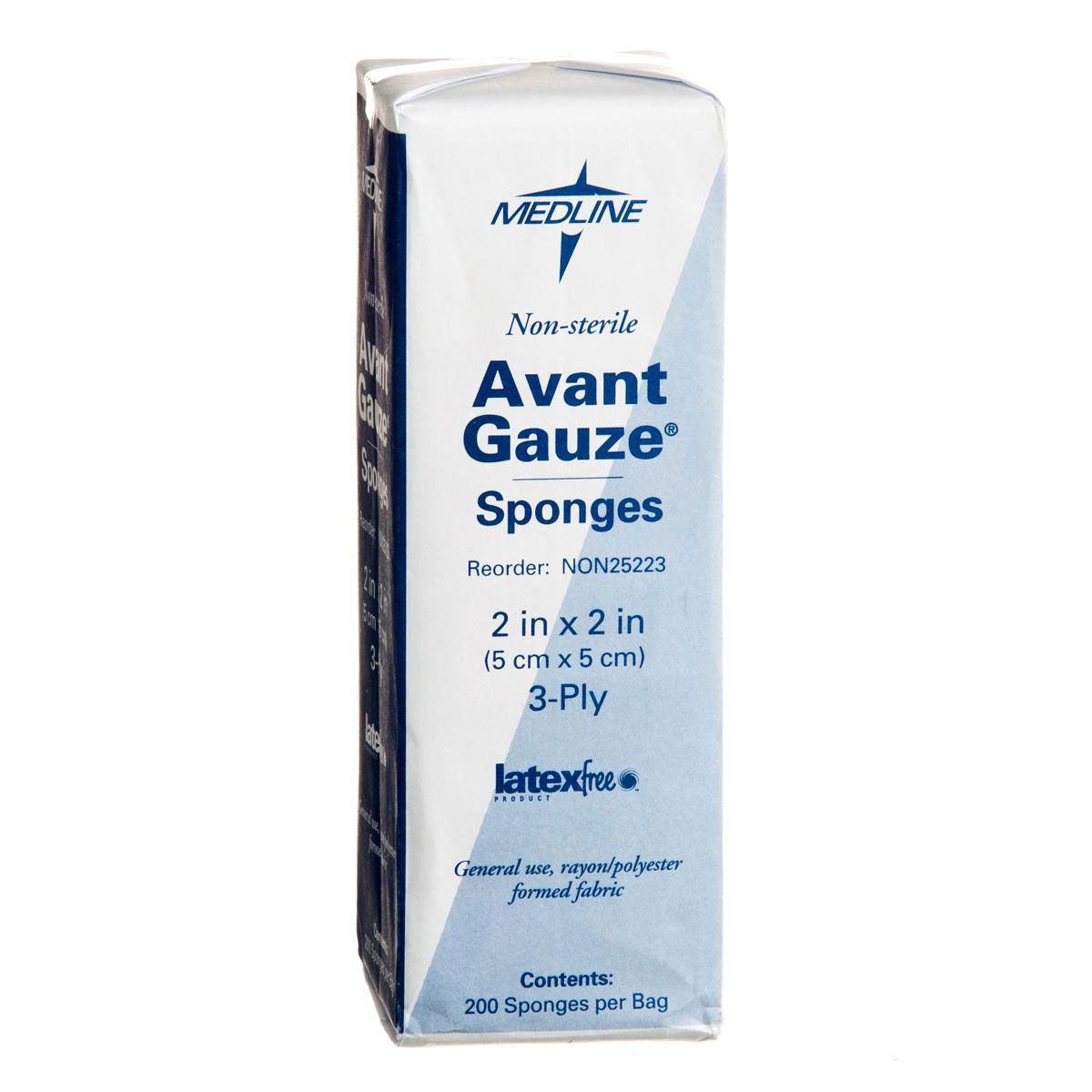 Medline Premium Gauze NS Nonwoven Sponge 3ply 2x2 5000Ct