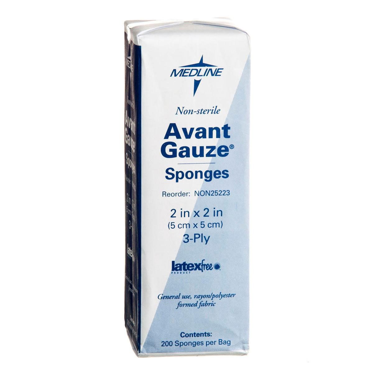 Medline Premium Gauze NS Nonwoven Sponge 3ply 2x2 200Ct