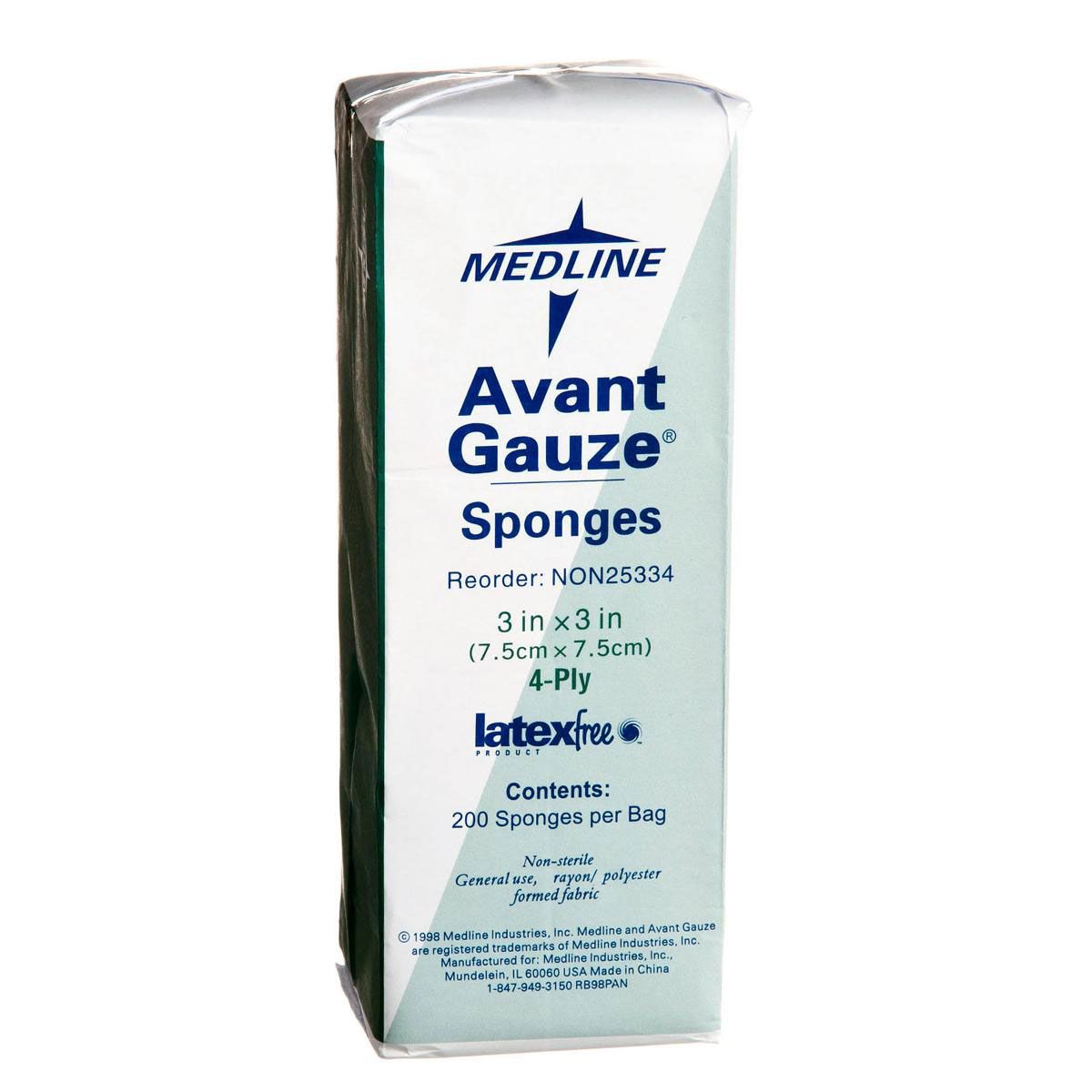 Medline Premium Gauze NS Nonwoven Sponge 4ply 3x3 4000Ct