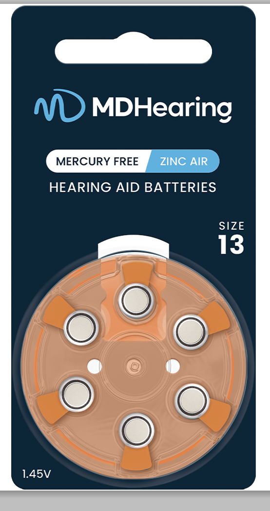 MDHearing Hearing Aid Batteries Size 13 6Ct