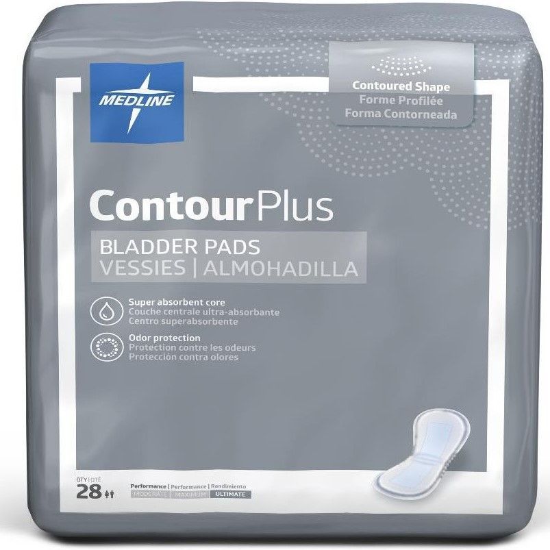 Medline ContourPlus Bladder Pad Ultimate 8x17 168Ct