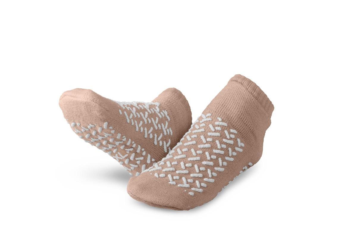 Medline Double-Tread Terrycloth Slippers Beige XL 1Pr
