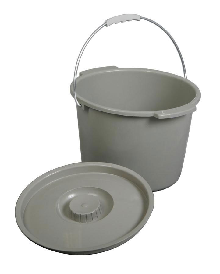 Guardian Replacement Commode Bucket with Lid/Handle 6Ct
