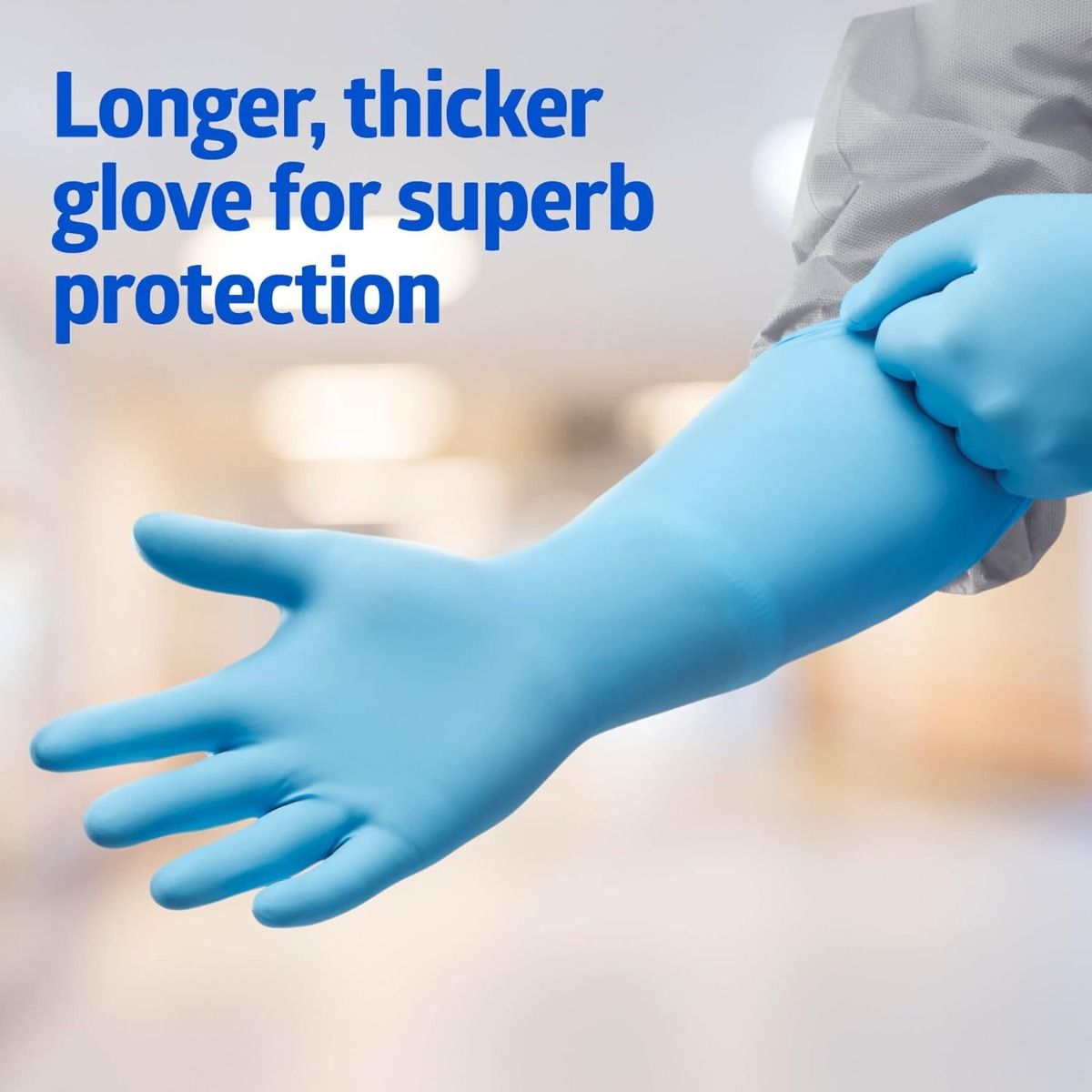 Medline CS Pro 16in Cuff Nitrile Exam Gloves XL 500Ct