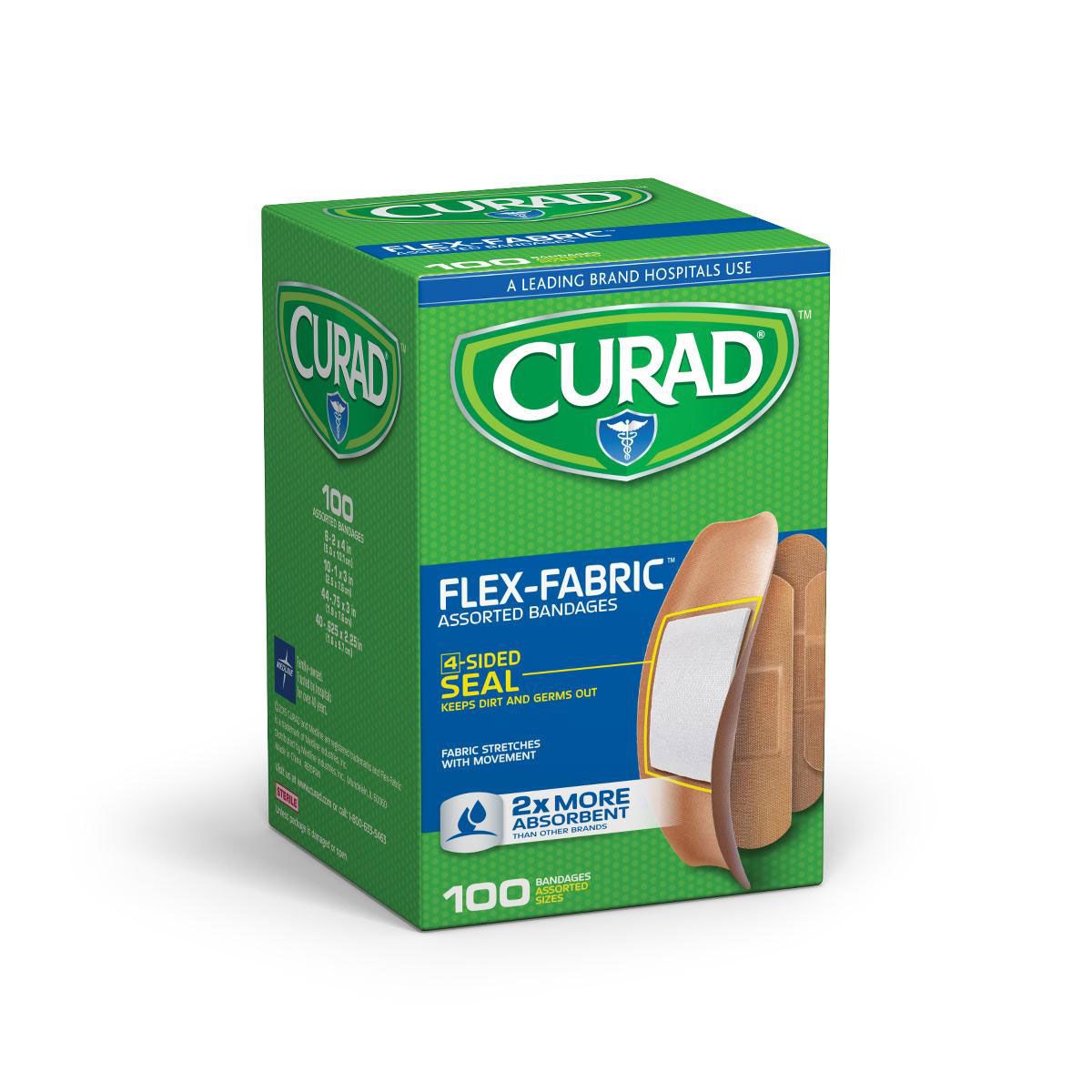 CURAD Flex-Fabric Bandage Assorted Sizes 2400Ct