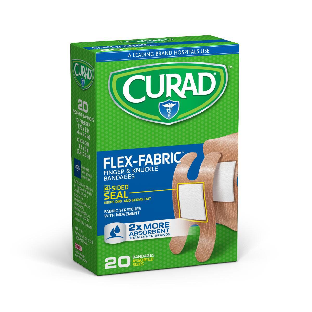 CURAD Flex-Fabric Bandage Finger/Knuckle 20Ct