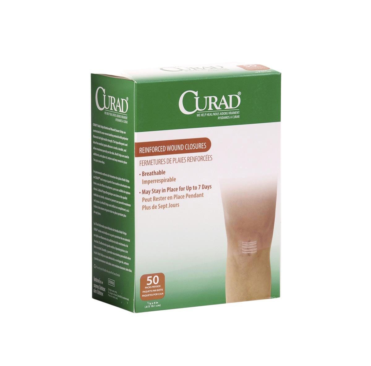 CURAD Medi-Strip Wound Closure 0.25x4 2000Ct