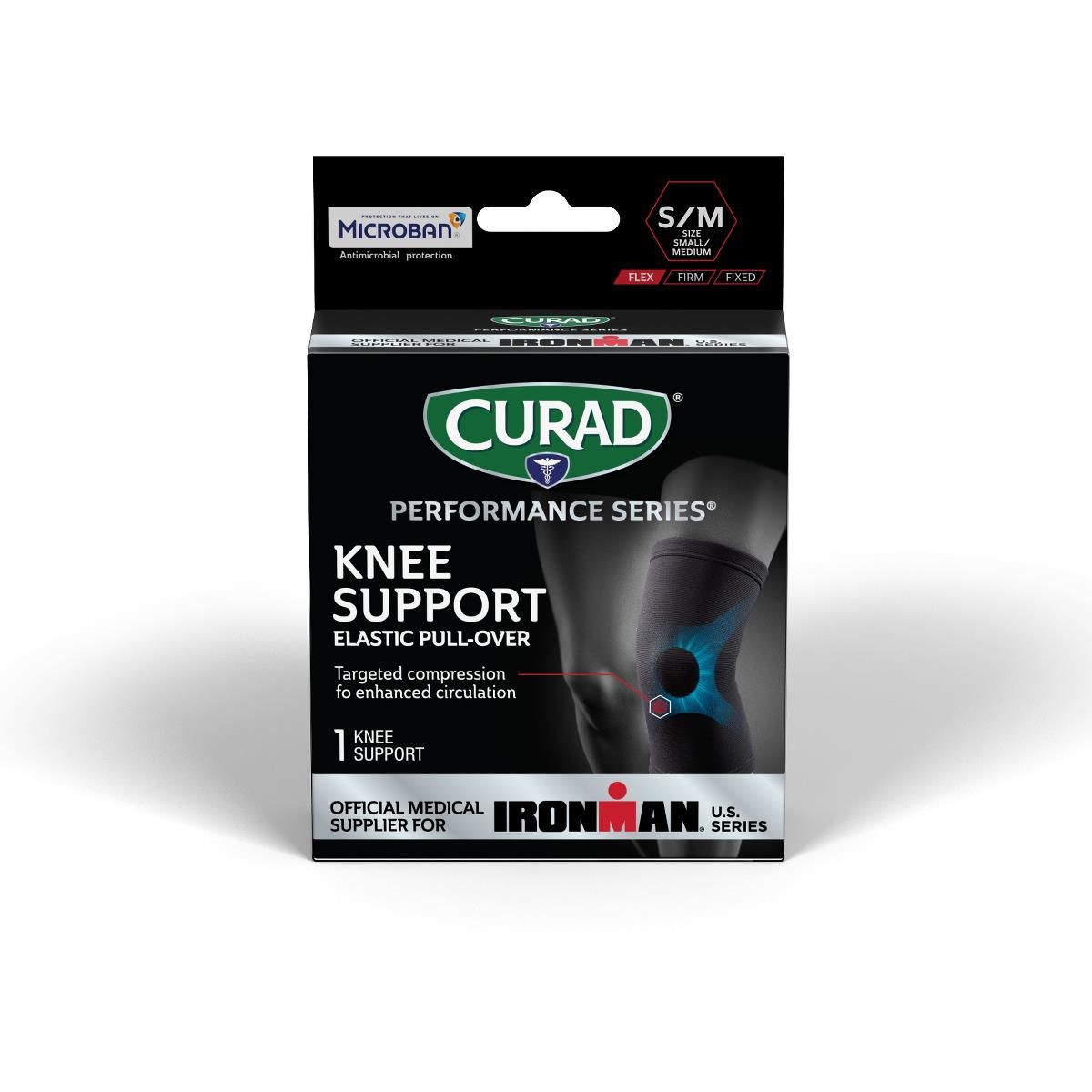 CURAD Performance IRONMAN Elastic Knee Support S/M 1Ct