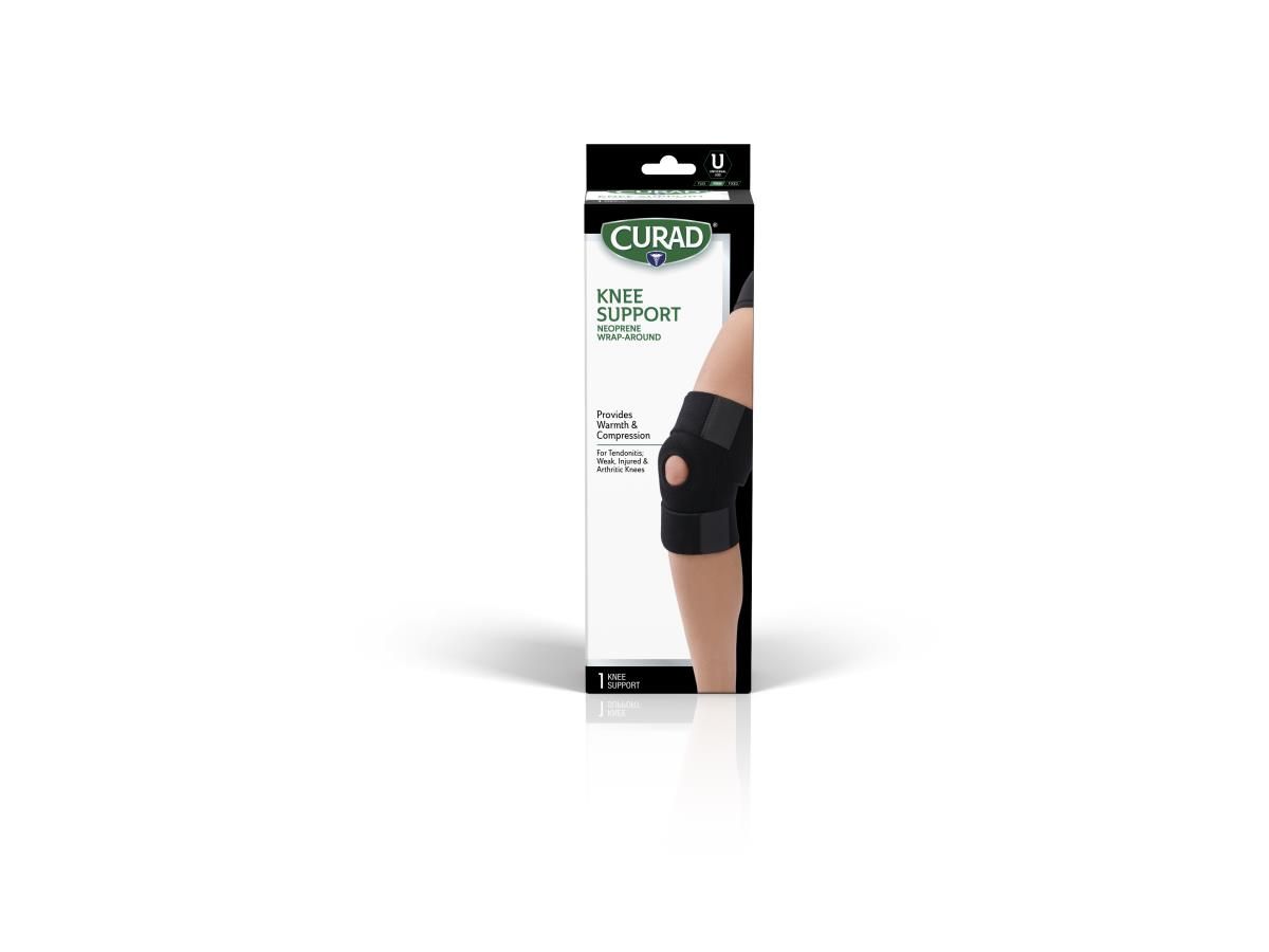 Curad Knee Support Left/Right Universal Black 1Ct